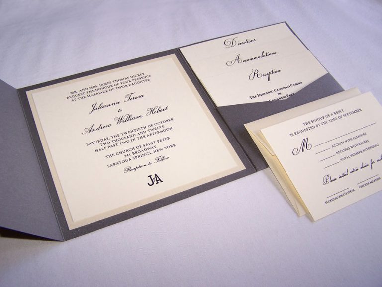 Canfield Square Wedding Invitation | White Tie Designs